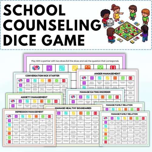 SEL Dice Game | School Counseling Activity | Emotional Regulation ...