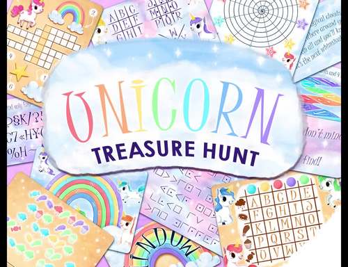 Unicorn Treasure Hunt | Puzzle Scavenger Hunt for Kids | DIY Escape Room