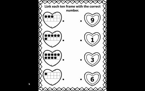 Ten Frame Math with Hearts by Hello Hybrid Teaching | TPT
