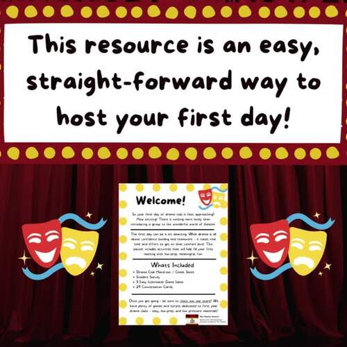 First Day of Drama Club Guide - Lesson Plan/Packet by The Theater Teacher