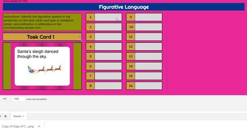 Mystery Digital Pixel Art NO PREP Task Cards Merry Christmas Figurative ...