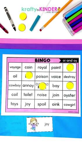 Diphthongs Games Phonics Bingo OO, OI, OY, OU, OW Spelling Games ...