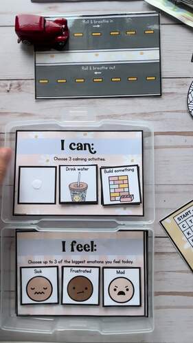 Boho Neutral Daisy Classroom Decor - Task Box Calm Kit - Calm Down Task ...