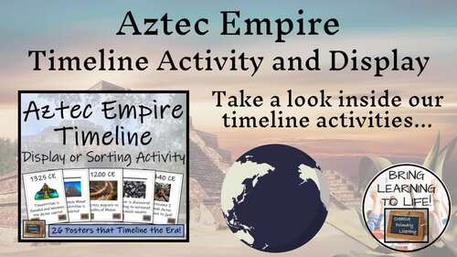Aztec Empire Timeline | Sorting & Research Activity with Display