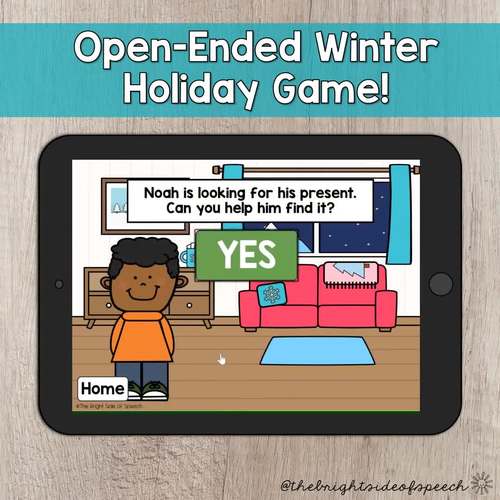 BOOM Cards - Winter Holiday Presents Open-Ended Game Speech Therapy
