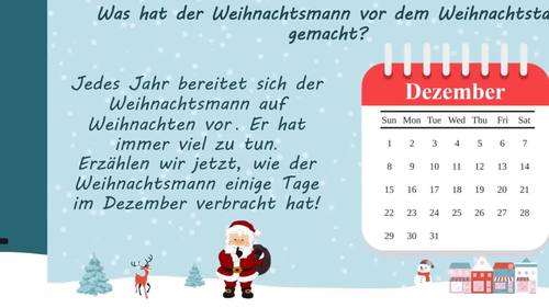 Christmas DAF PowerPoint Google Slides task. Santa's December for ...