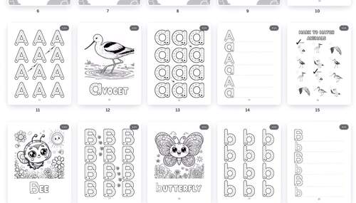 Lite Edition: ABC Adventures: Learn with Animals! (Black & White Version)