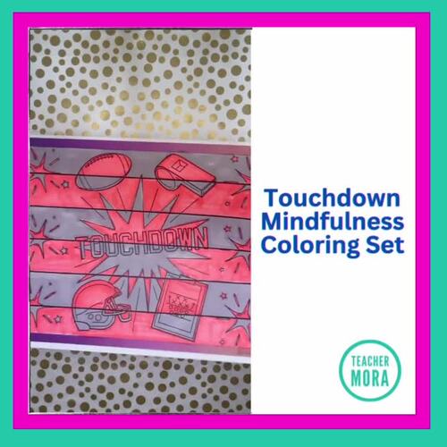 Touchdown - Super Bowl - American Football - Mindfulness Coloring