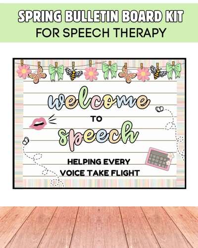 Spring SLP Therapy Bulletin Board | Welcome to Speech Therapy Decor ...
