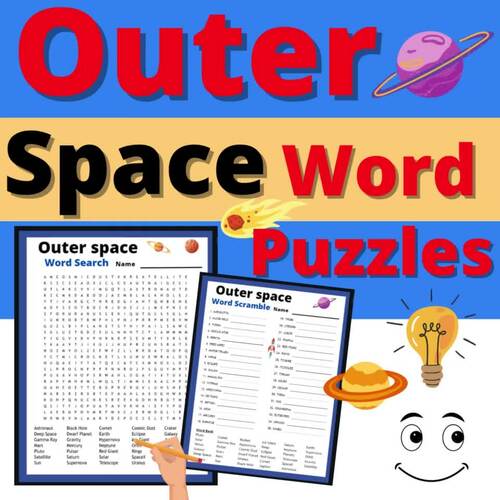 Space Word Search Puzzles Vocabulary Science Outer No Prep Morning Work