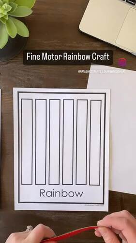 Rainbow Cloud Craft A Fine Motor Art Activity St. Patrick's Spring Bulletin
