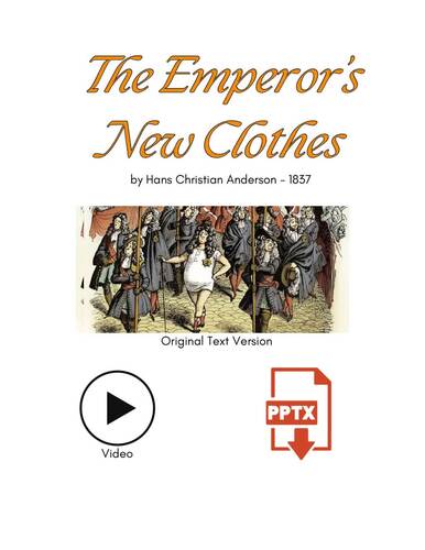 The Emperor's New Clothes. Original Story. Text. PPTx. Writing Response ...