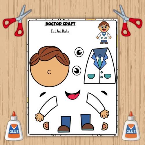 Doctor Craft | Community Helpers Activity | Cut and Paste Craft For Kids