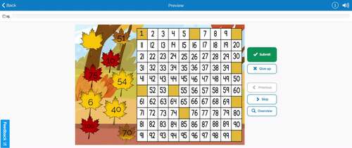 Fall Themed Counting to 100 by 1's 100's Chart Boom Cards | TPT