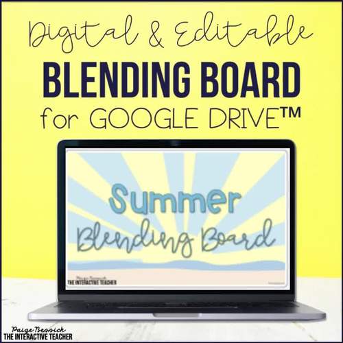 Summer Seasonal Blending Sounds Board - Digital & Editable for Google ...