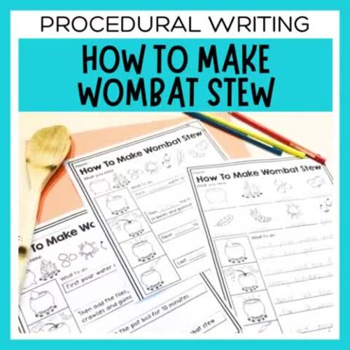 How To Make Wombat Stew | Differentiated Procedure Writing Worksheets