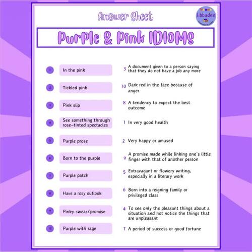 Idioms worksheets & game cards, meaning of idioms, 4th-12th grade, EFL/ESL