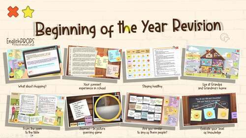 Beginning & End of the Year Activities/Back to School Revision/Review Games