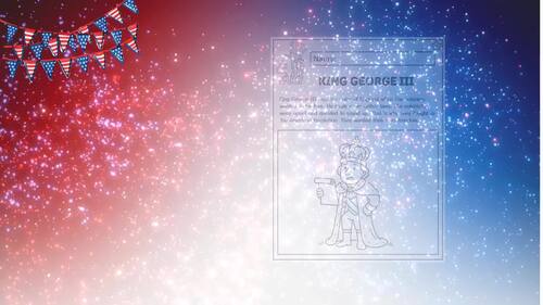 4th of July History for Kids | Read and Color Worksheets | Independence Day