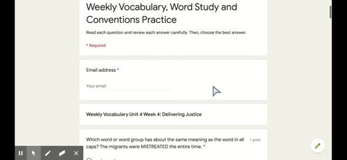5th Grade MyView Literacy Unit 4 Week 4 Google Forms Quiz Assessment ...