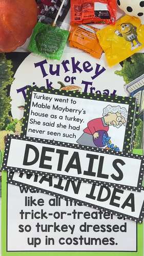 Turkey Trick or Treat Halloween Read Aloud Book & Activities Comprehension