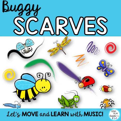 Scarf Movement Cards and Activities Spring Themed Pre-K-2 by Sing Play ...