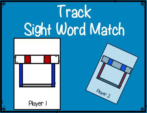 Track Themed Sight Word Match Games by The Teaching Scene by Maureen