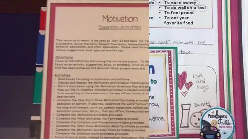 MOTIVATION Activities and Lessons - Character Education | TpT