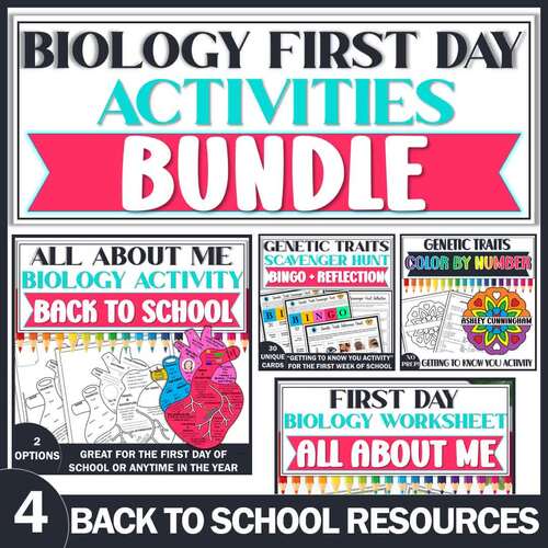 Biology First Day Activities Bundle| All About Me|Getting to Know You ...