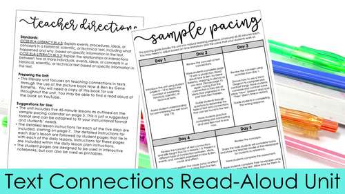 Making Text Connections | Use with Now and Ben| 4th-5th Grade Reading