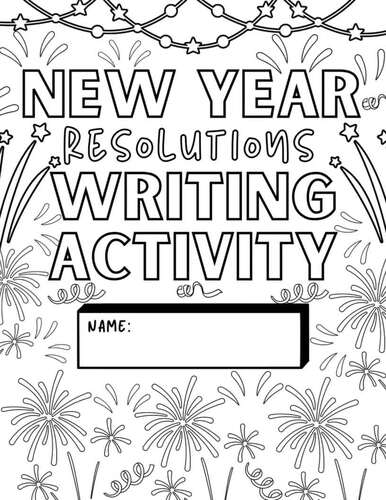 New Year Resolutions Writing Activity for Kids | New Year Reflection ...