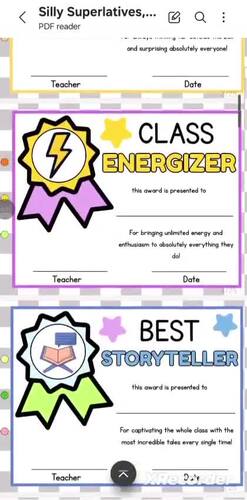 End of Year Funny Superlatives Awards | Certificates + Matching ...