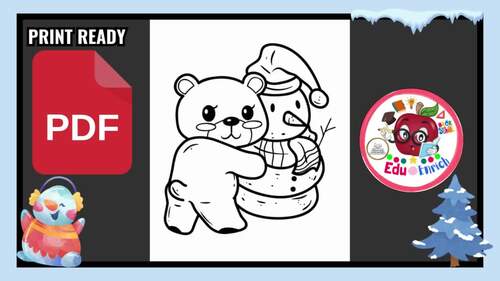 45 Simple & Doodle Winter Coloring Sheets for Early Learners | K-2nd Grades
