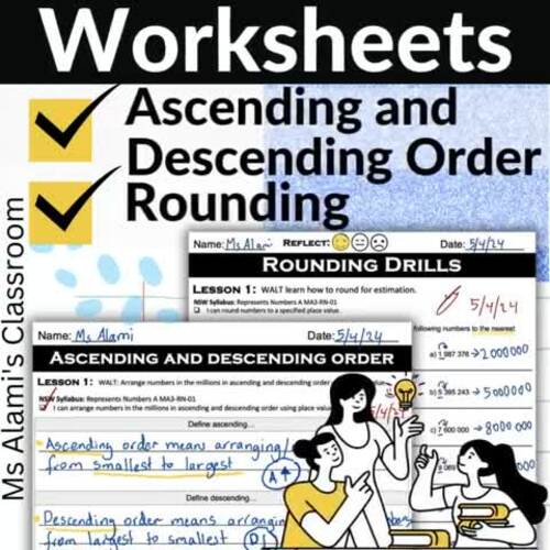 Ascending and Descending Order Game and Worksheets MA3-RN-01 | TPT