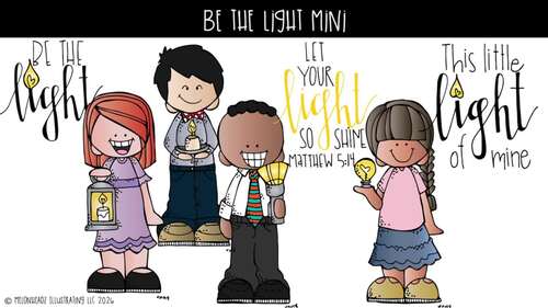 Be the Light clip art, Christian, LDS Mini by Melonheadz Clipart