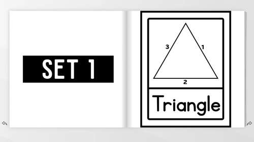 Polygon Posters | Counting Sides | Geometry Shape Names (Black and White)