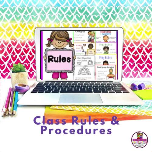 Class Rules and Procedures Posters Student Rug Rules Book Google Slides