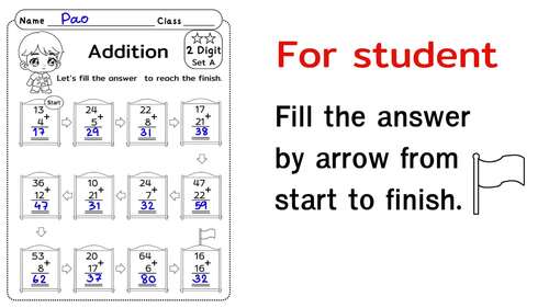 Addition Worksheets 2,3 Digit : Grade 1-3 by Ang Pao creative | TPT