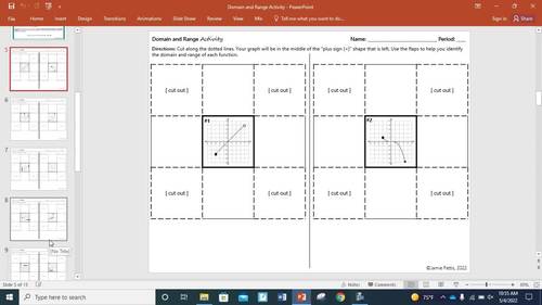 Domain and Range Activty by Doing Math | TPT