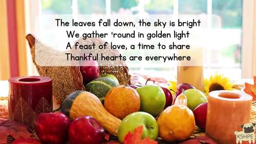 Music: We Are Thankful Choir Song Classroom Songs Reading Lyrics Sing-along