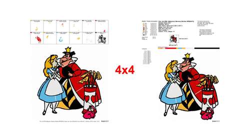 Alice In Wonderland Alice With Queen Of Hes Playing Card Soldier ...