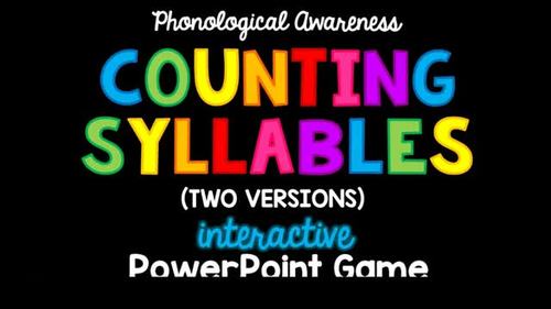 Counting Syllables PowerPoint Game by Lindy du Plessis | TPT