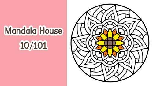 [026] Mandala House 10/101 || Coloring by Yerbera Gallery | TPT