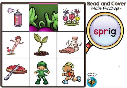 Three Letter Blends Boom Cards Trigraphs Game | SPR Words by Busy Bee ...