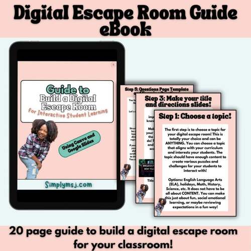 Digital Escape Room Manual Guide Google Slides and Canva by SimplyMsJ