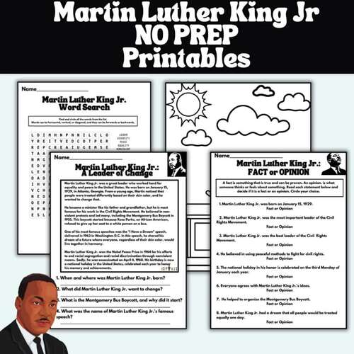 New Years 2024 SEL Activity + Martin Luther King MLK Day Upper Elementary