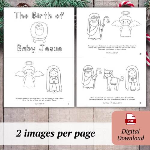 Story of Baby Jesus | Advent Coloring Book | Meaning of Christmas ...