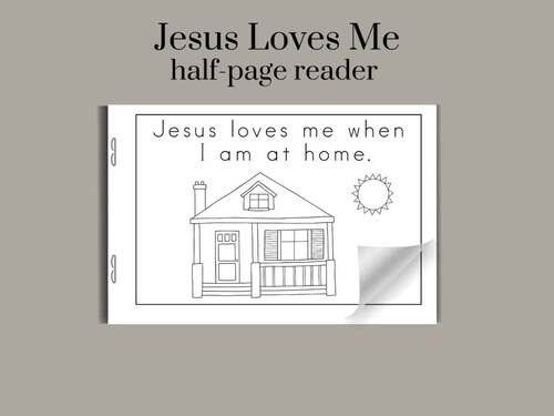 Jesus Loves Me | Half-Page Christian Emergent Reader Printable | for ...