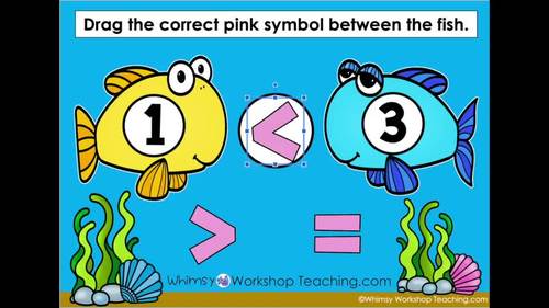 Google Slides Math Comparing Numbers to 20 Greater Less Than Distance ...