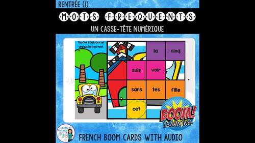 Mots fréquents: La rentrée French Sight Word Puzzle Digital Game BOOM ...